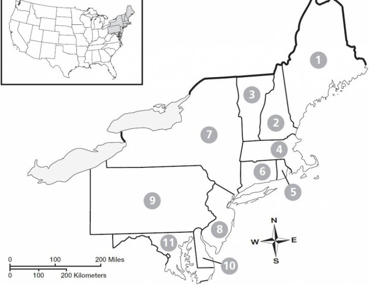 Blank Map Of Northeast States Northeastern Us Maps Throughout Region ...