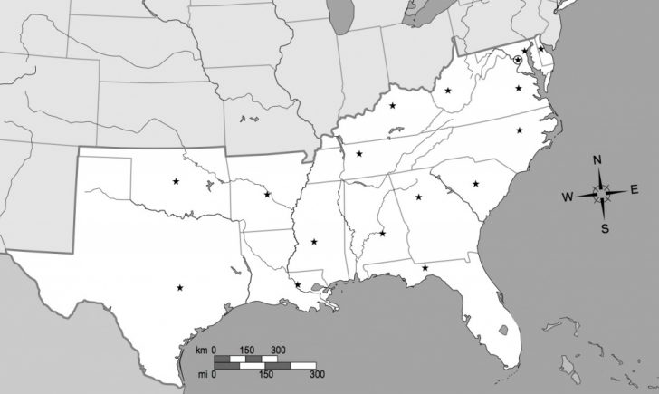 Blank Map Of Southeast Us - Maplewebandpc | Printable Map Of The ...