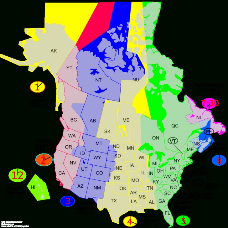 North America Time Zone Map Pdf The World Factbook | Travel Maps And ...