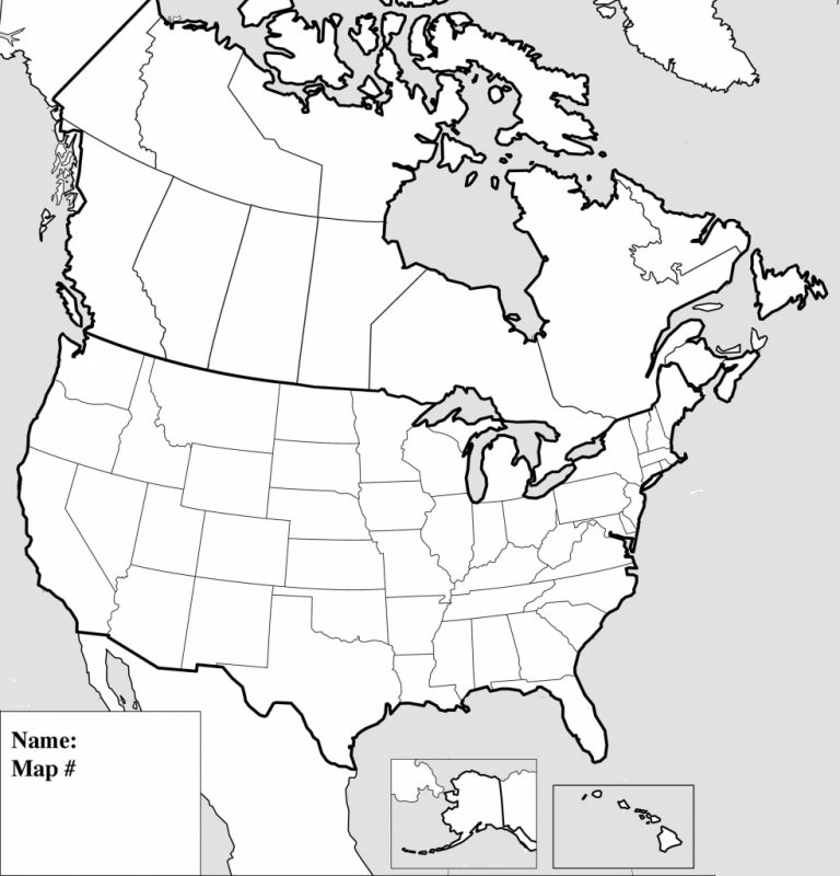 United States And Canada Physical Map Blank New United States Map ...
