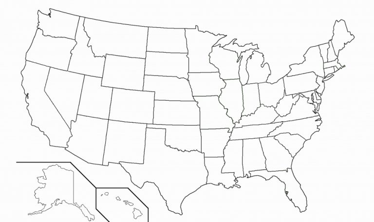United States Blank Map Quiz Printable New United States Map Without ...