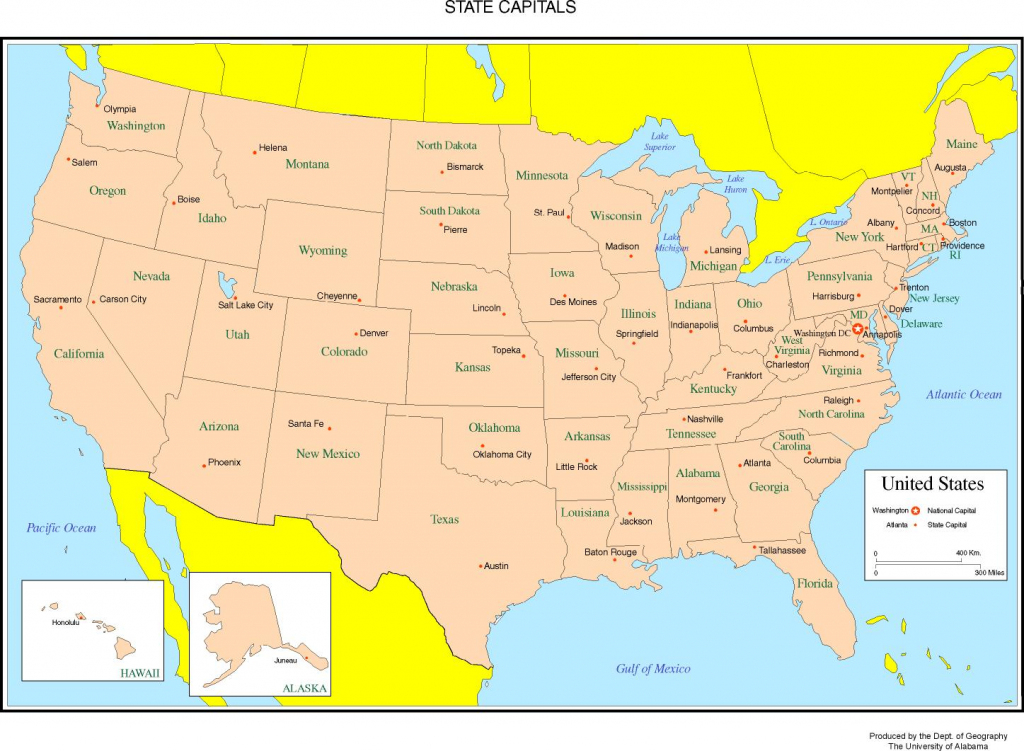 Printable United States Map With State Names And Capitals Printable Printable United States Map With State Names And Capitals Printable