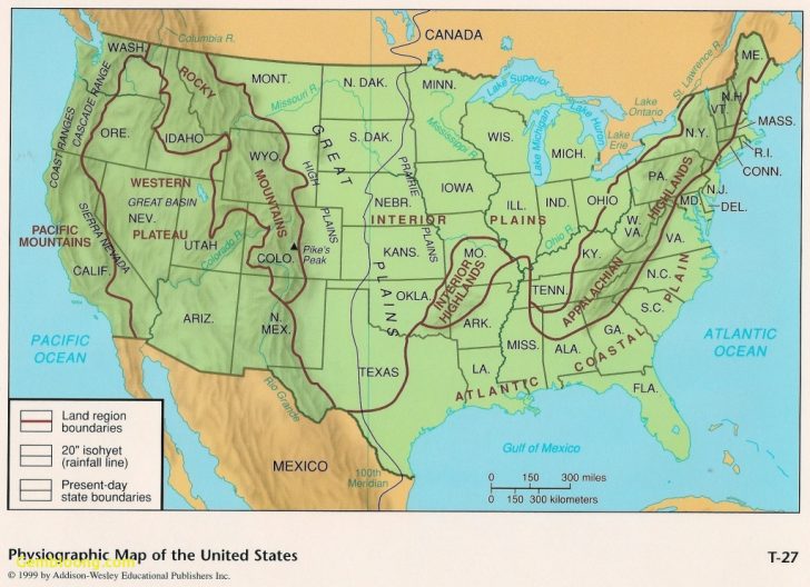 Us Physical Map With Elevation Fresh Us Elevation Map With Key | United ...