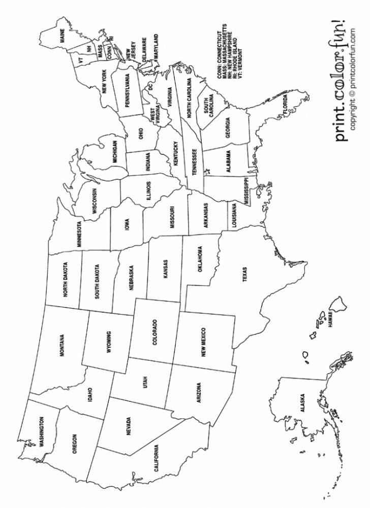 Usa Coloring Page - Labeled With States Names - From Print Color Fun ...
