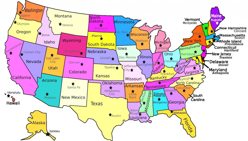Printable Map Of The United States Labeled Printable US Maps
