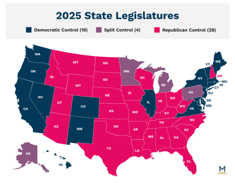 Map Of USA Red And Blue States - Printable US Maps
