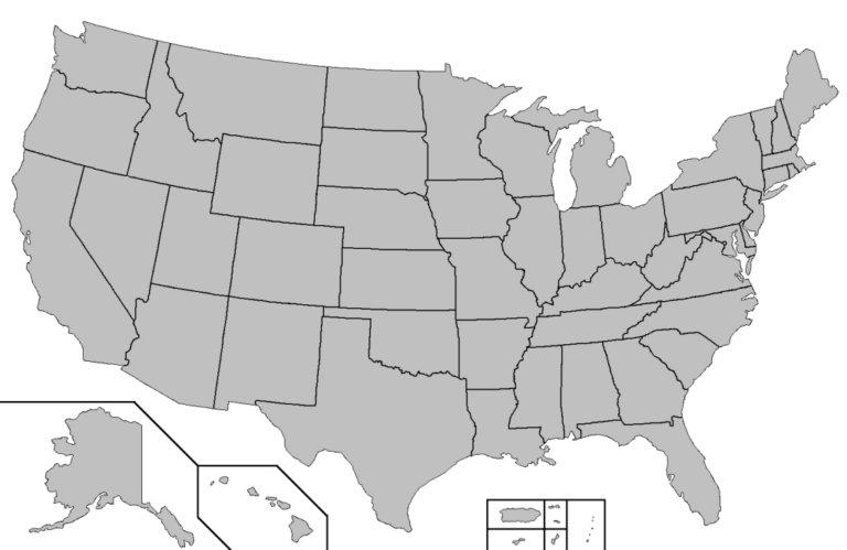 Map Of USA Blank To Fill In Printable - Printable US Maps