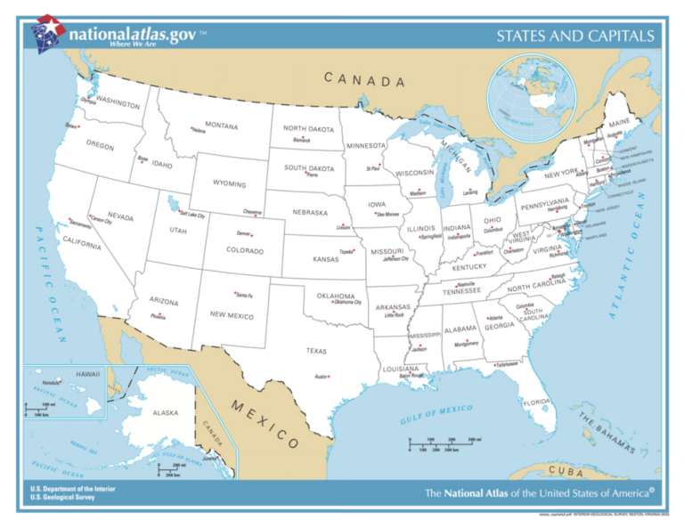 File:us Map - States And Capitals - Wikimedia Commons | Map Of Usa With ...