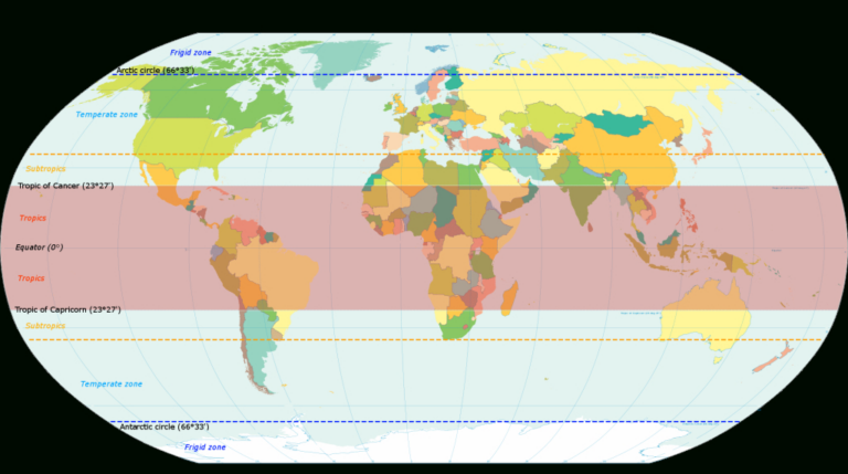 Map Of USA With Equator - Printable US Maps