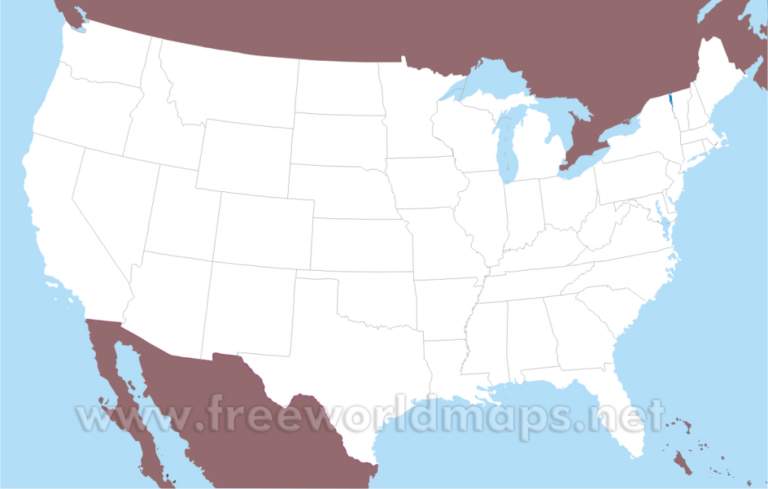 Printable Blind Map Of USA - Printable US Maps