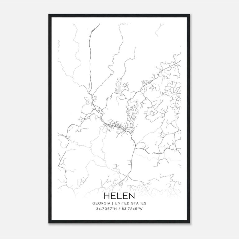 Map Of Helen Georgia USA - Printable US Maps