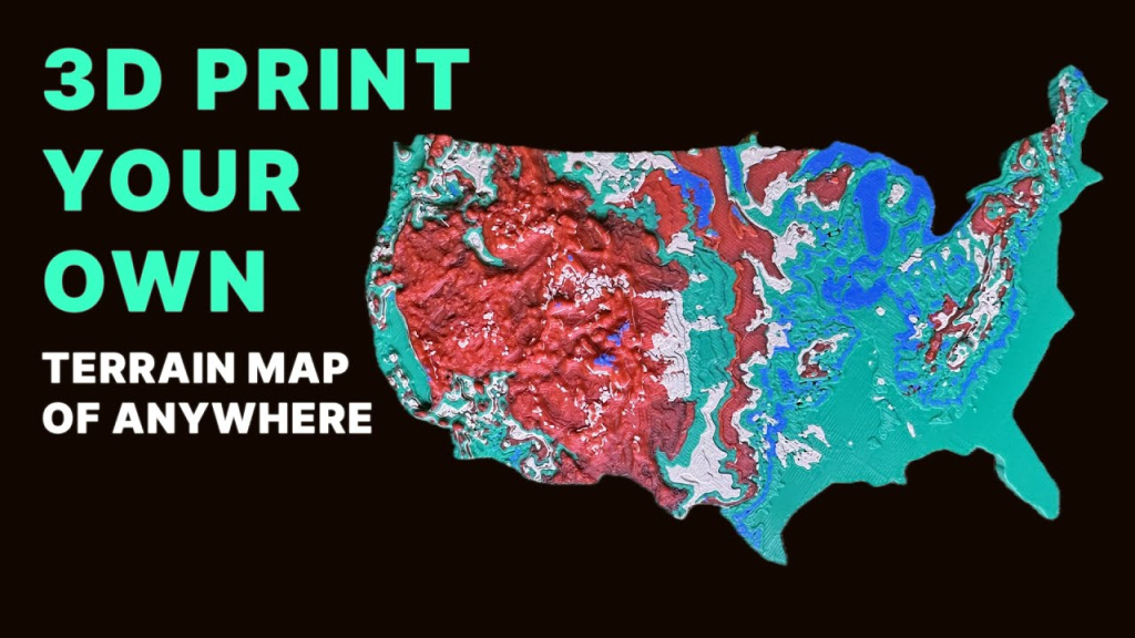 Create 3d Lanscape Map Of USA - Printable US Maps