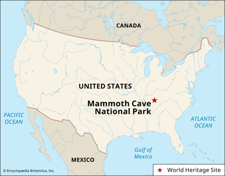 Mammoth Cave National Park | Cave System, Limestone, Kentucky | Map Of ...