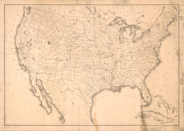 Map Of The United States]. | Library Of Congress | Map Of USA In 1880 ...