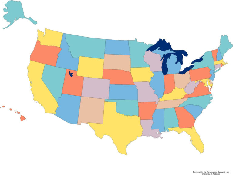 Map Of USA Without Names - Printable US Maps