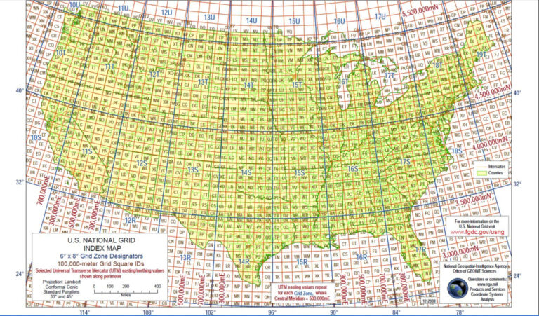 Military Grid Reference System | Map Of USA With Coordinates ...