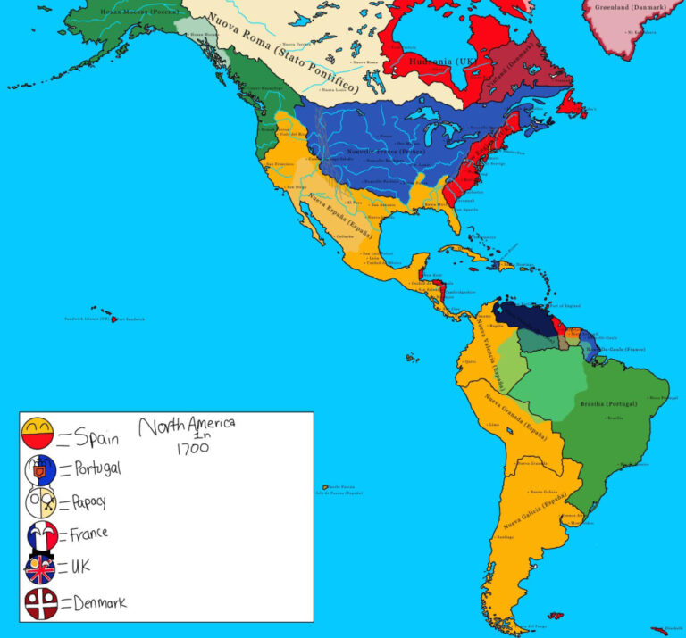 North America In 1700 (Lore In Comments : R/Imaginarymaps | Map Of USA ...