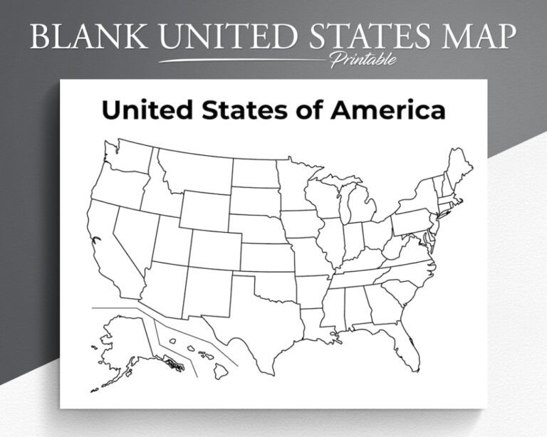Printable Blank Us Map. Educational Map For Kids. Usa Coloring Page ...