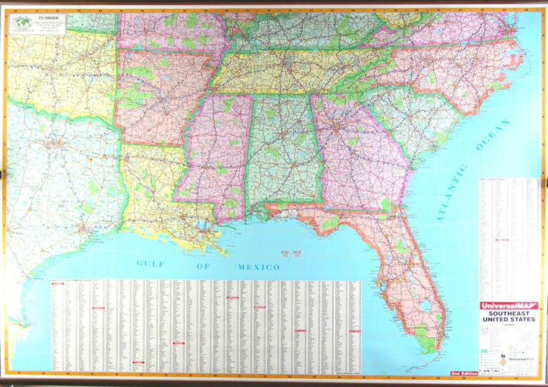 Road Map Of Southeast Us - Southeast Us Road Map (Northern America ...
