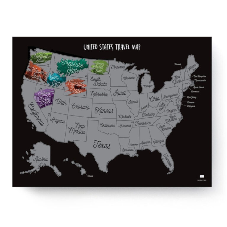 Map Of USA Scratch Off - Printable US Maps