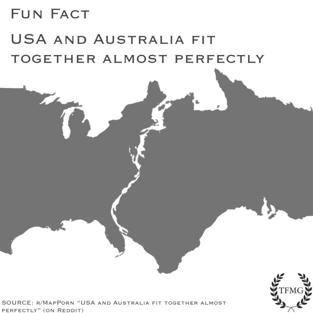 Map Of Australia And USA - Printable US Maps