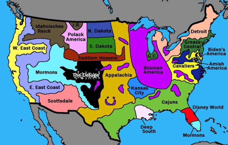 Usa Cultural Map (Based Off Whatifalthist'S) : R/Imaginarymapscj ...