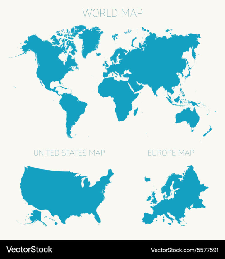 Map Of Europe And Usa - Printable US Maps